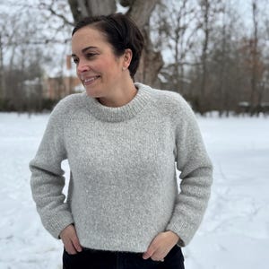 Knitting Pattern Top Down Raglan Double Collar Folded Knitting Tutorial ...