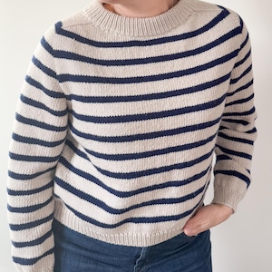 Knitting Pattern Striped Pullover Sweater Knitting Pattern Knitting ...