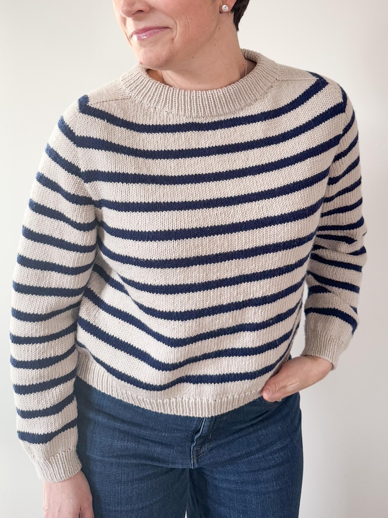 Knitting Pattern Striped Pullover Sweater Knitting Pattern Knitting ...