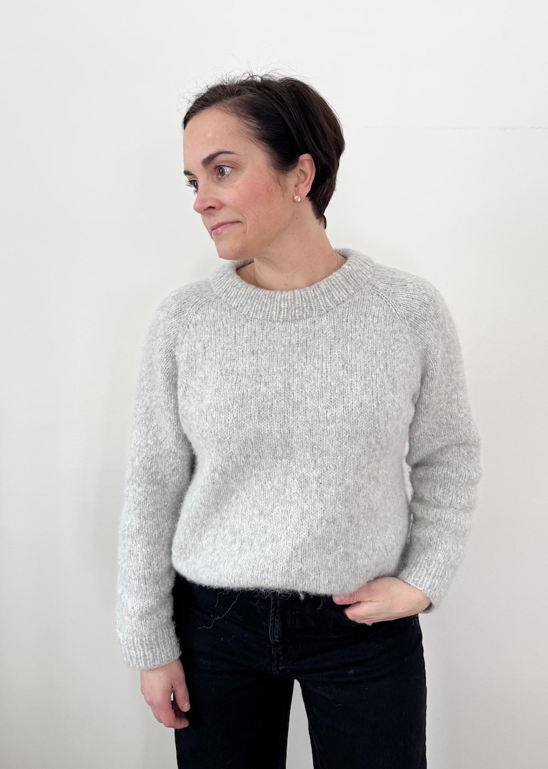 Knitting Pattern Top Down Raglan Double Collar Folded Knitting Tutorial ...