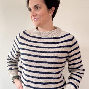 Knitting Pattern Striped Pullover Sweater Knitting Pattern Knitting ...