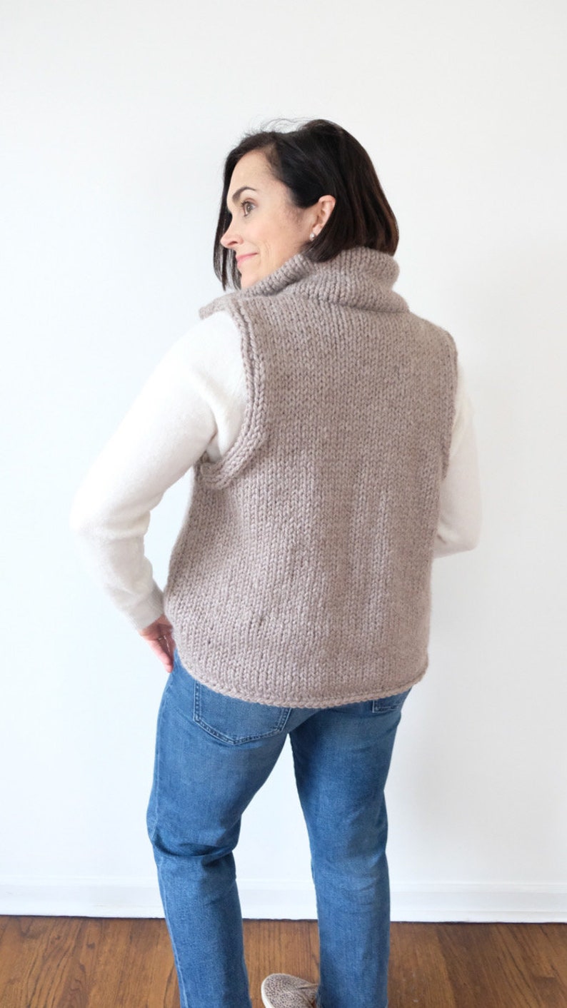 Adventurer Vest Knitting Pattern | Easy Knit Vest Pattern - Etsy