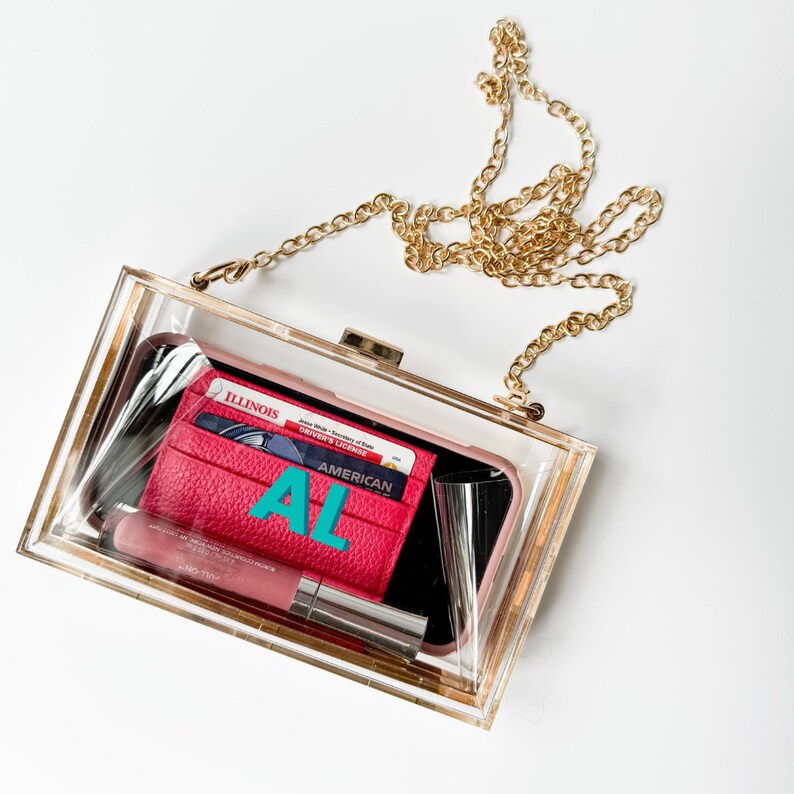 Concert Bag Clutch With Shadow Monogram Acrylic Gold Clear Stadium ...
