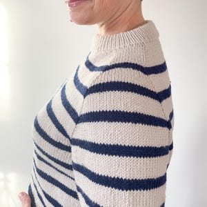 Knitting Pattern Striped Pullover Sweater Knitting Pattern Knitting ...