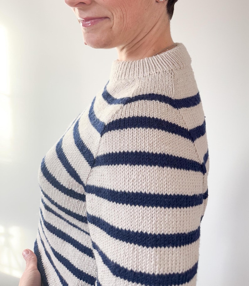 Knitting Pattern Striped Pullover Sweater Knitting Pattern Knitting ...