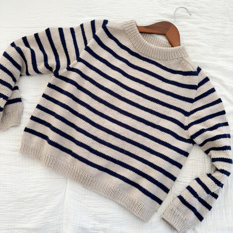 Knitting Pattern Striped Pullover Sweater Knitting Pattern Knitting ...