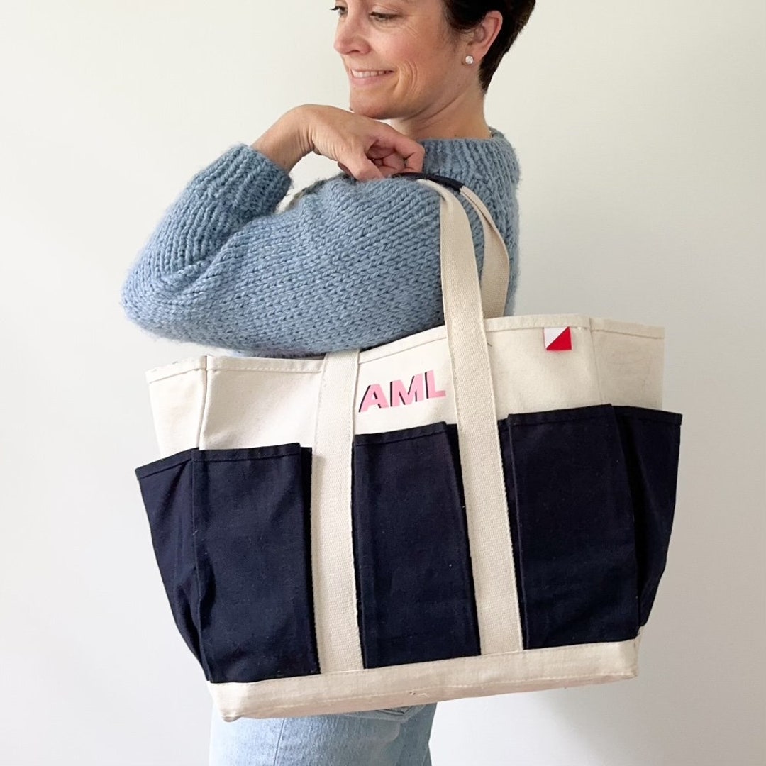 Craft Project Bag for Knitting Gift Crochet Custom Monogram Tote Craft ...
