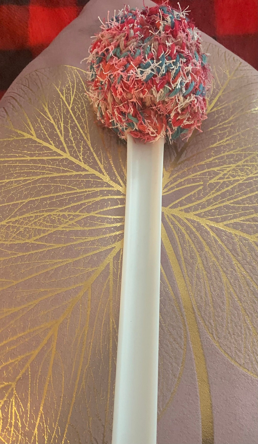 Scrubby Hand Knitted Brush for Bath and Shower Use. Exfoliation. Lasts ...