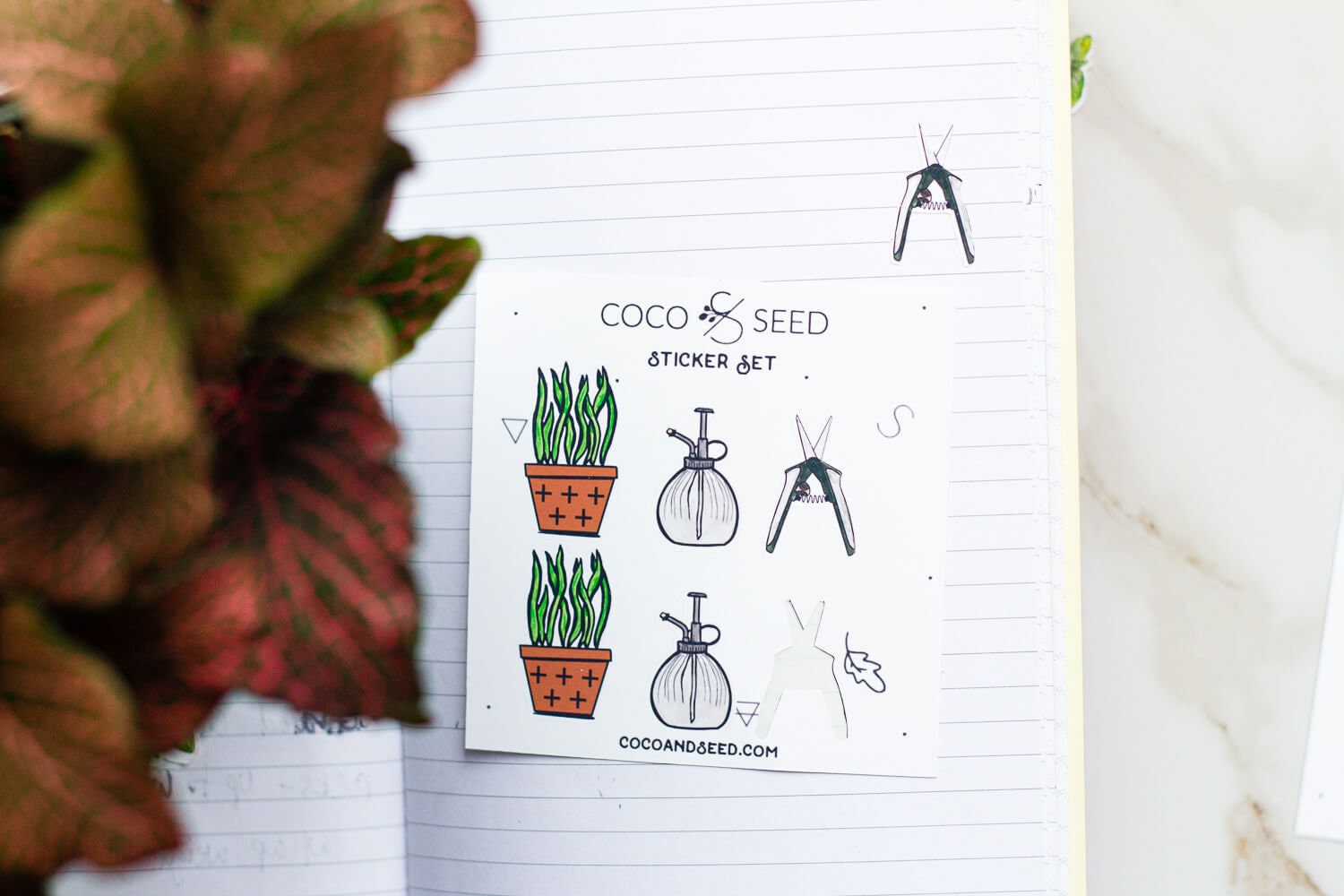 Paper Garden Sticker Pack Plant Sticker Set Heart House Plant Stickers ...