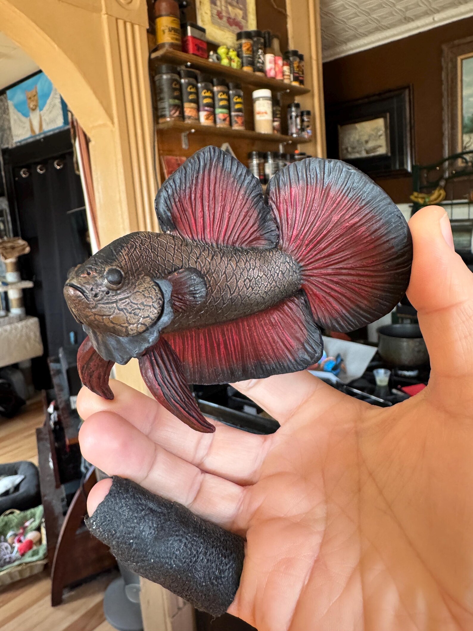 Betta Sculpture Copper Dragon Scale - Etsy