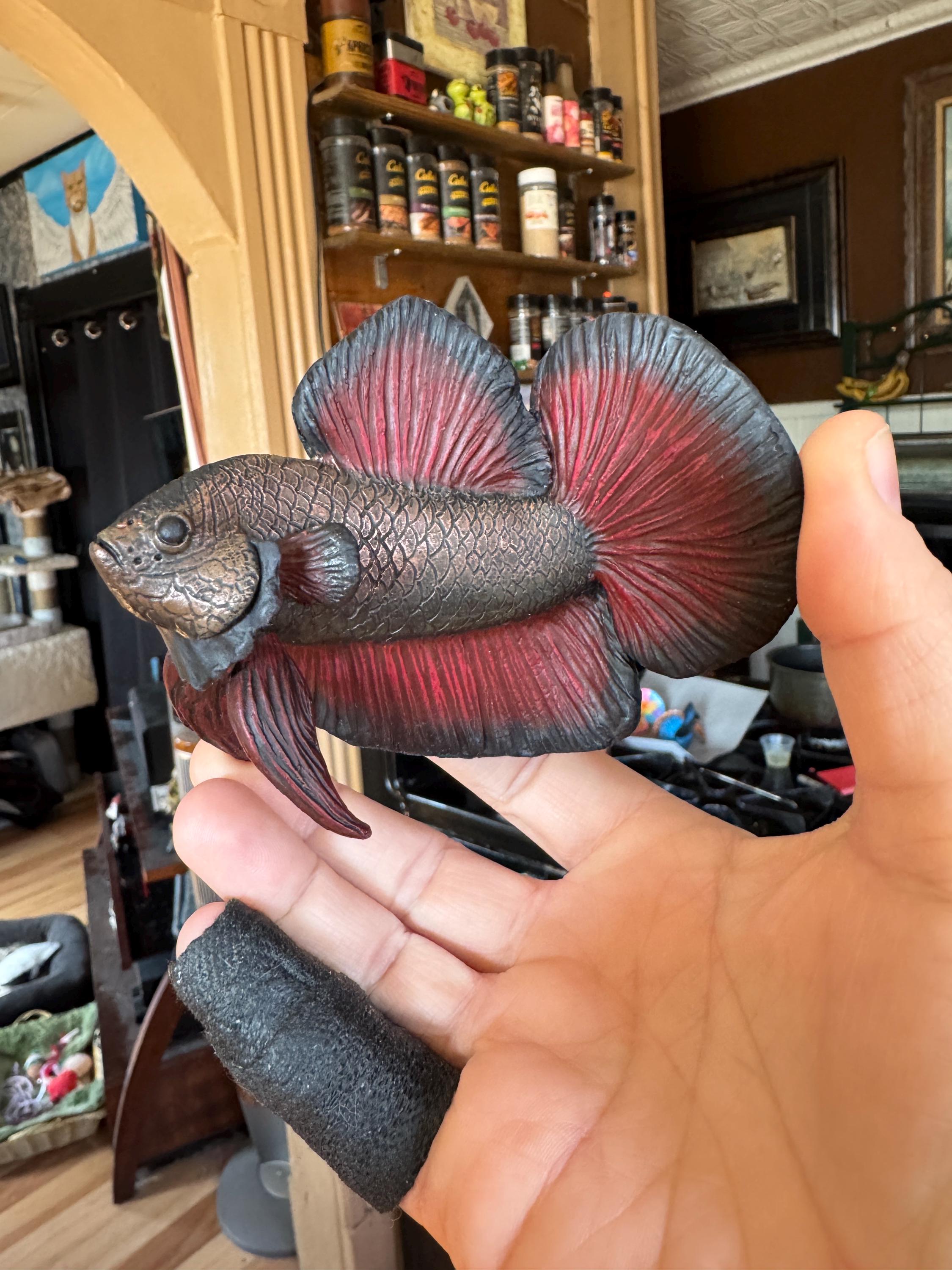 Betta Sculpture Copper Dragon Scale - Etsy