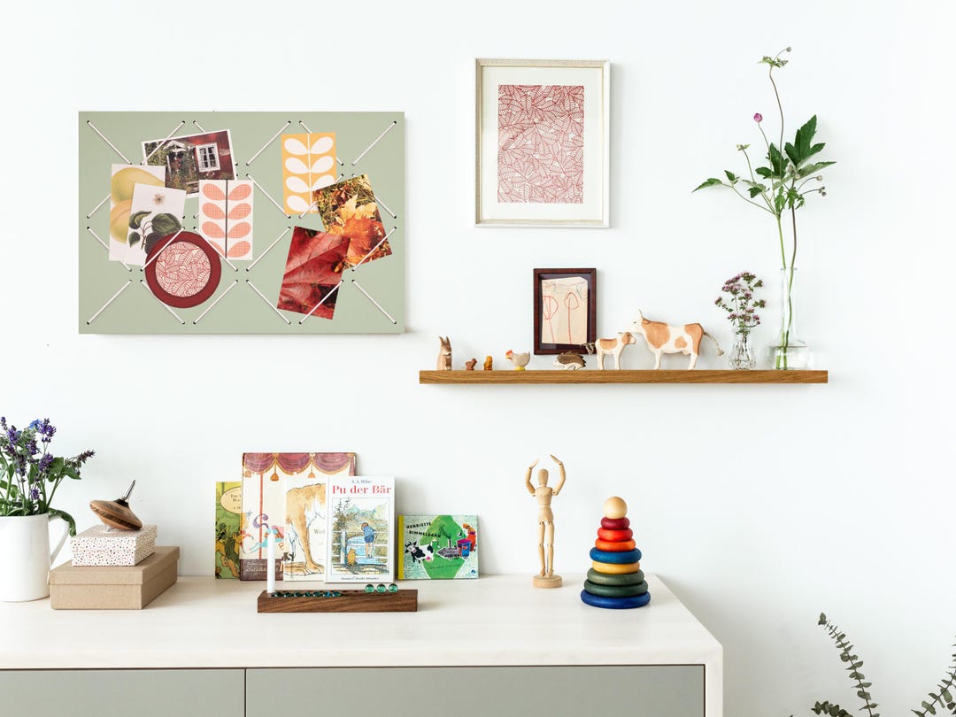 Linoleum Pinboard – Colored Memo Board; Multiplex Picture Frame With ...