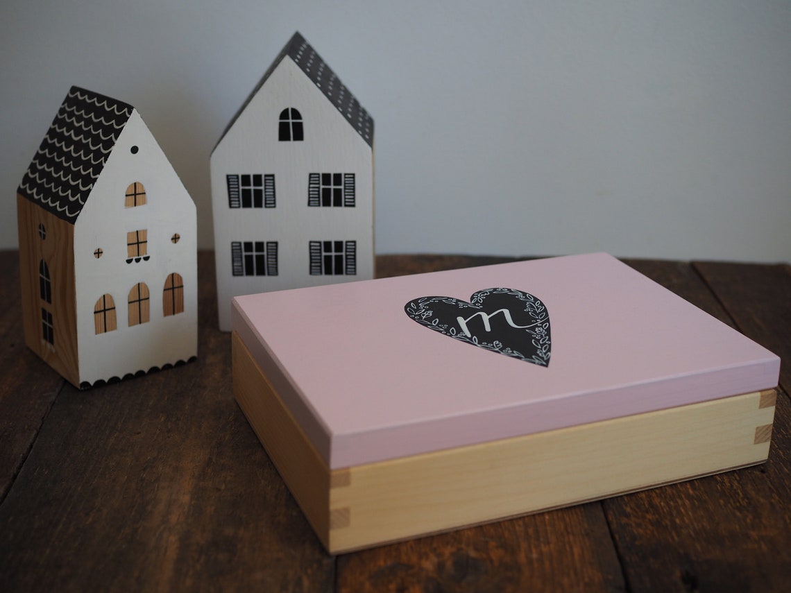 Personalised With a Letter Photo Box for 15x20cm Prints or - Etsy