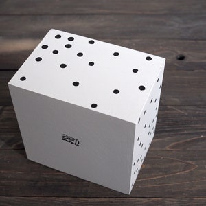 Spice Box - Black Mini Dots - Recipe Box - Kitchen Box - Keepsake Box ...