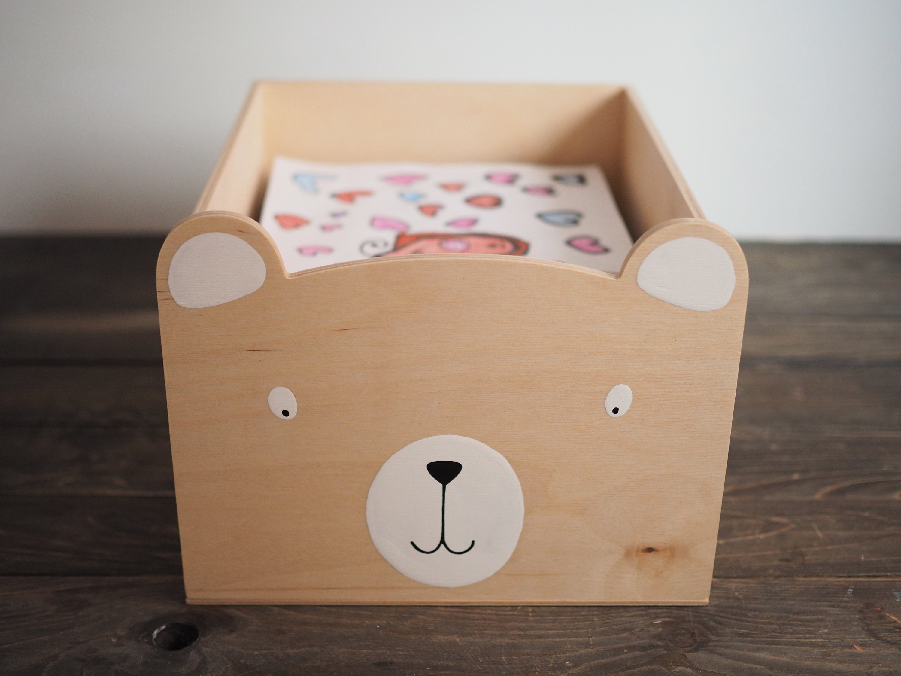 LARGE wooden box fits A4 size copy paper box for toys box | Etsy