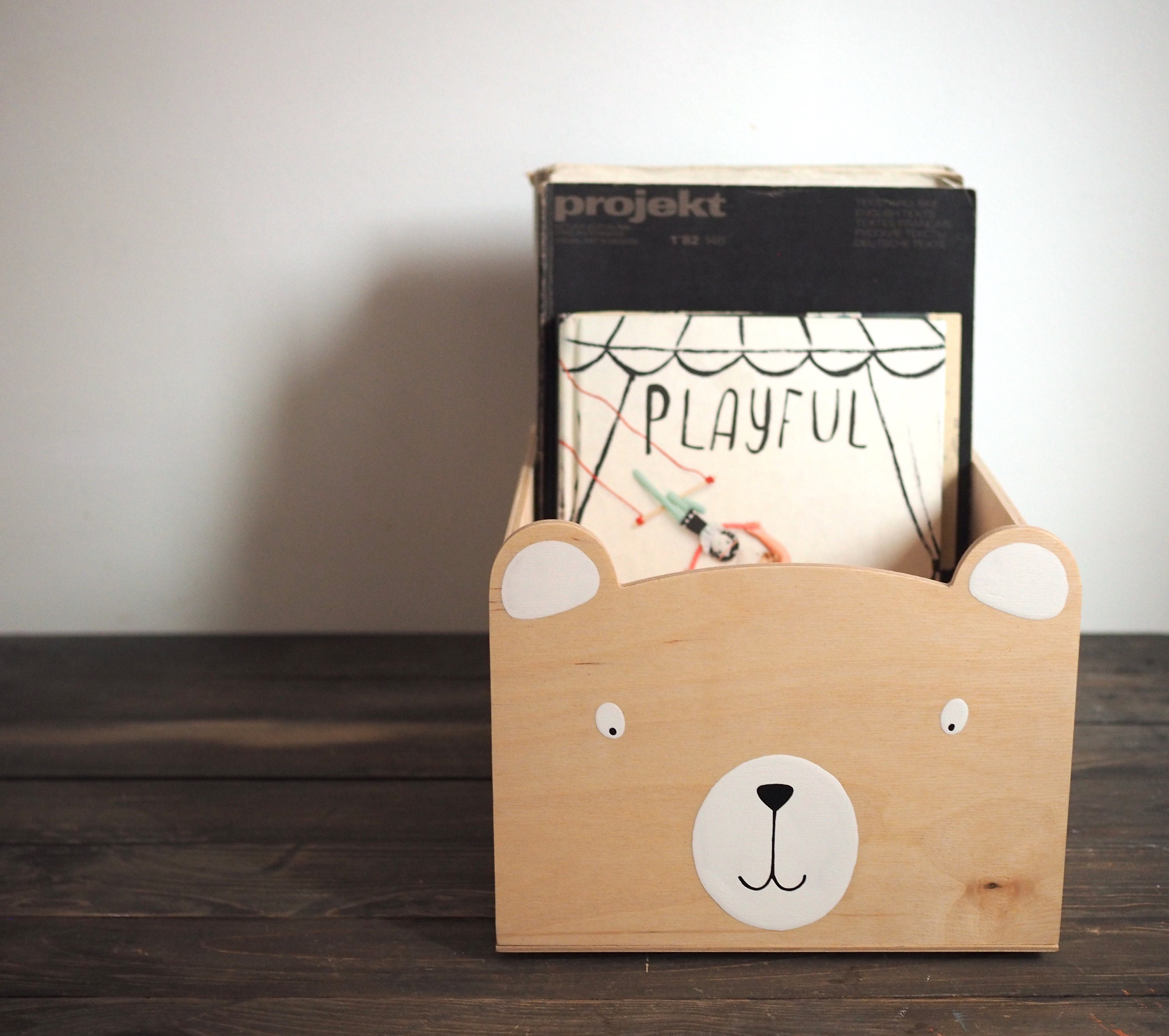 LARGE wooden box fits A4 size copy paper box for toys box | Etsy