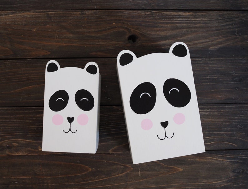 The Box LARGE or SMALL Panda Bear Pencil Box Pencil - Etsy