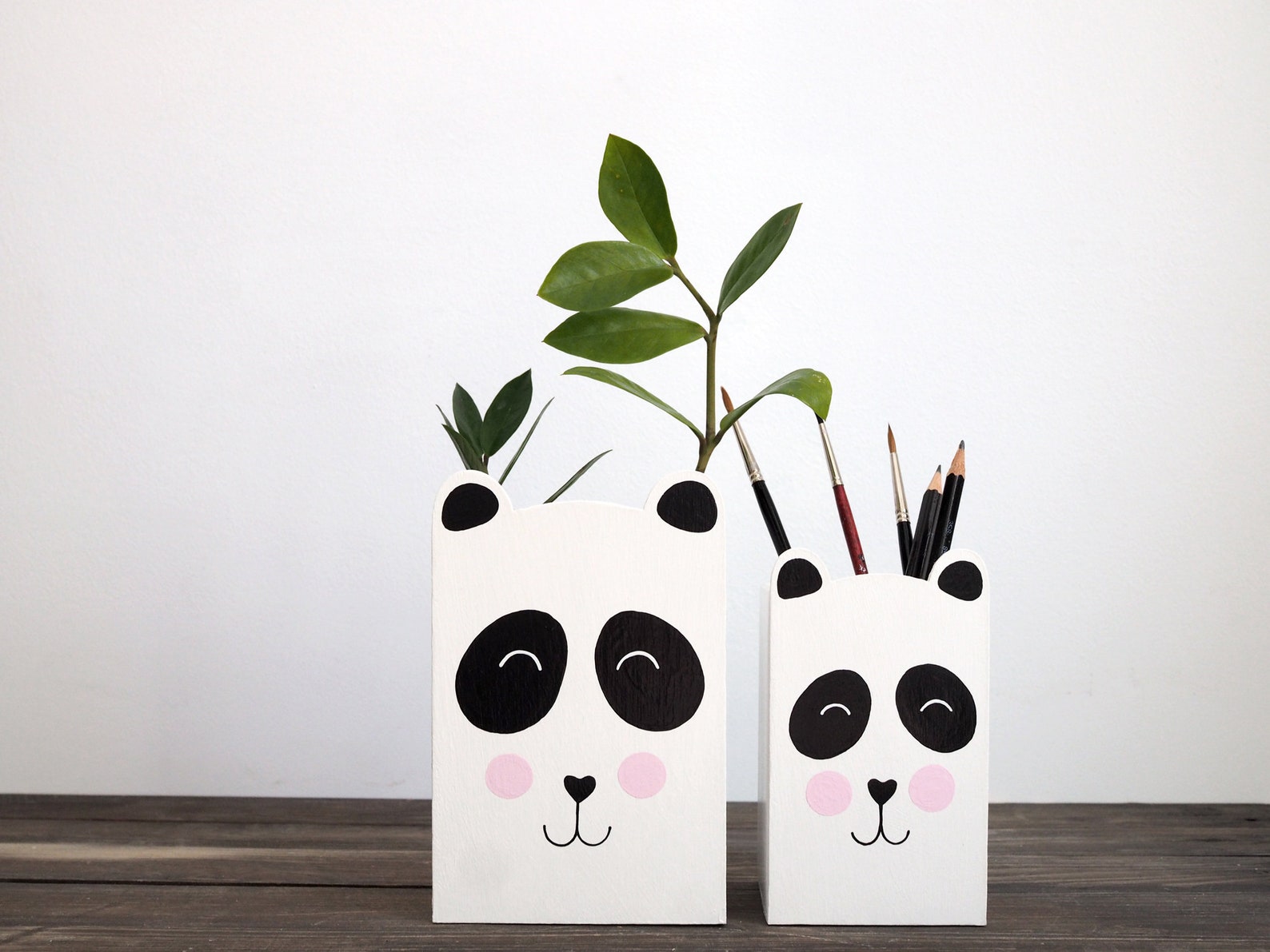 The Box LARGE or SMALL Panda Bear Pencil Box Pencil - Etsy