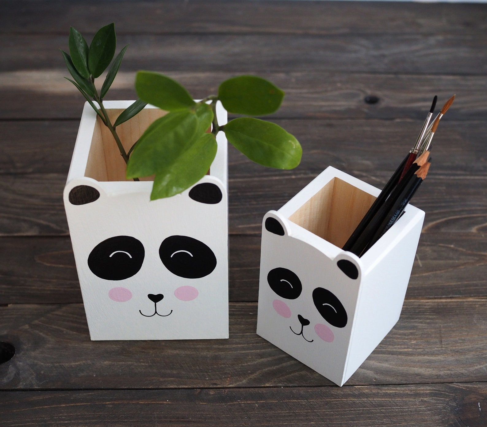 The Box LARGE or SMALL Panda Bear Pencil Box Pencil - Etsy