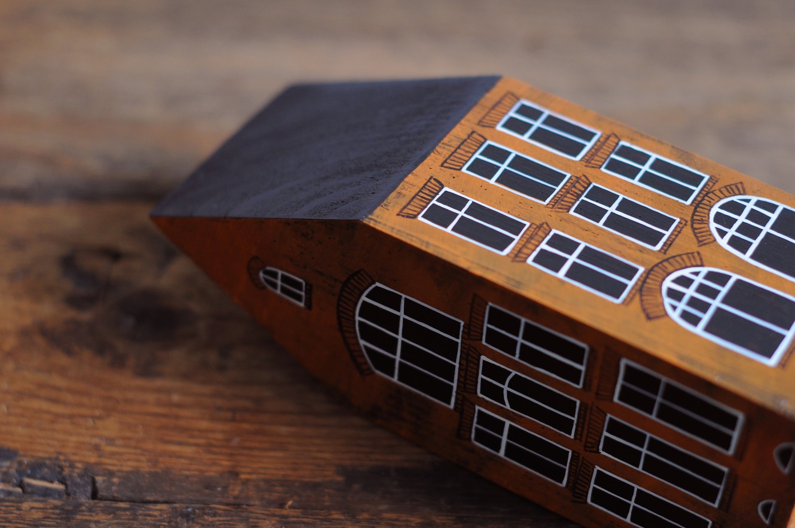 Wooden Miniature House - Bricky Red House - Wooden Decorative House - Etsy