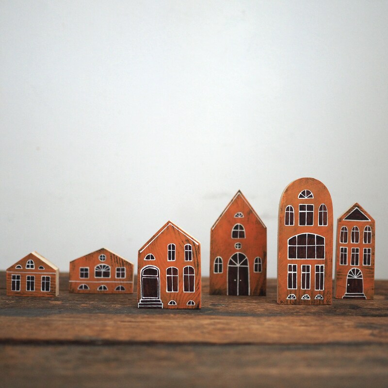 Wood House Blocks - Etsy