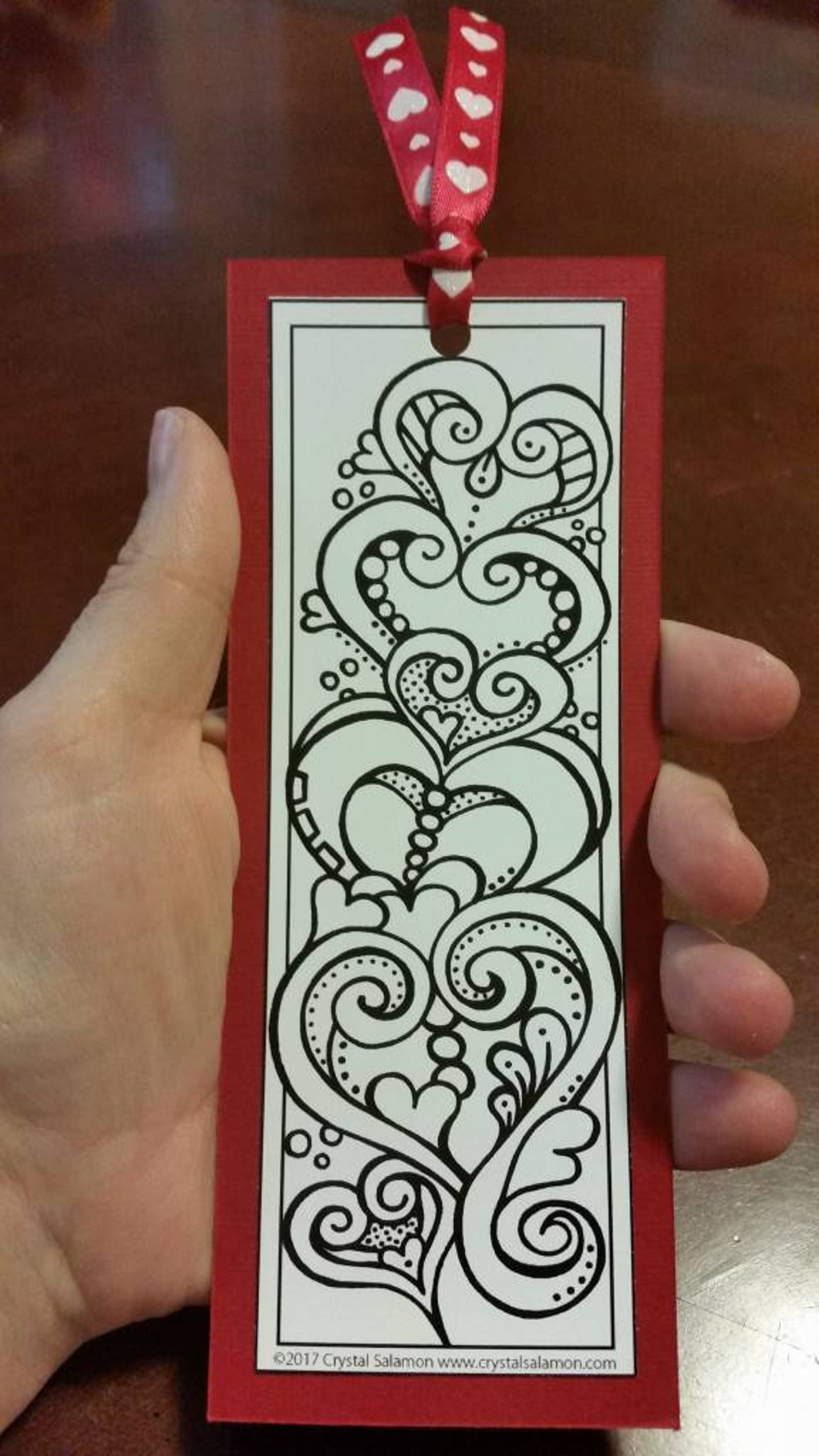 DOWNLOAD - 4 Heart Coloring Bookmarks Printable Heart Cards to Color ...