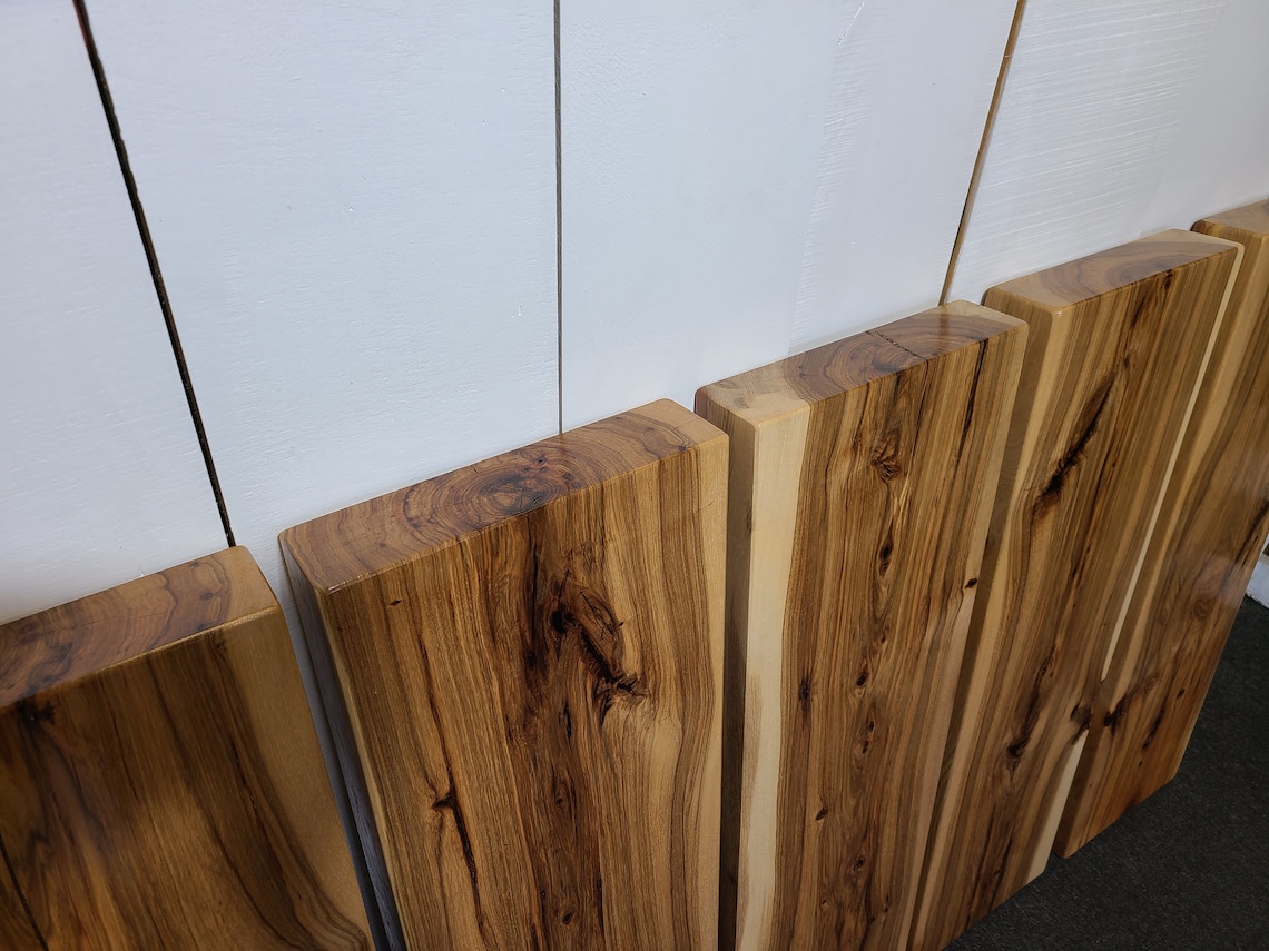 CUSTOM MADE Thick & Solid Hickory Stair Treads Floating Staircase Steps ...