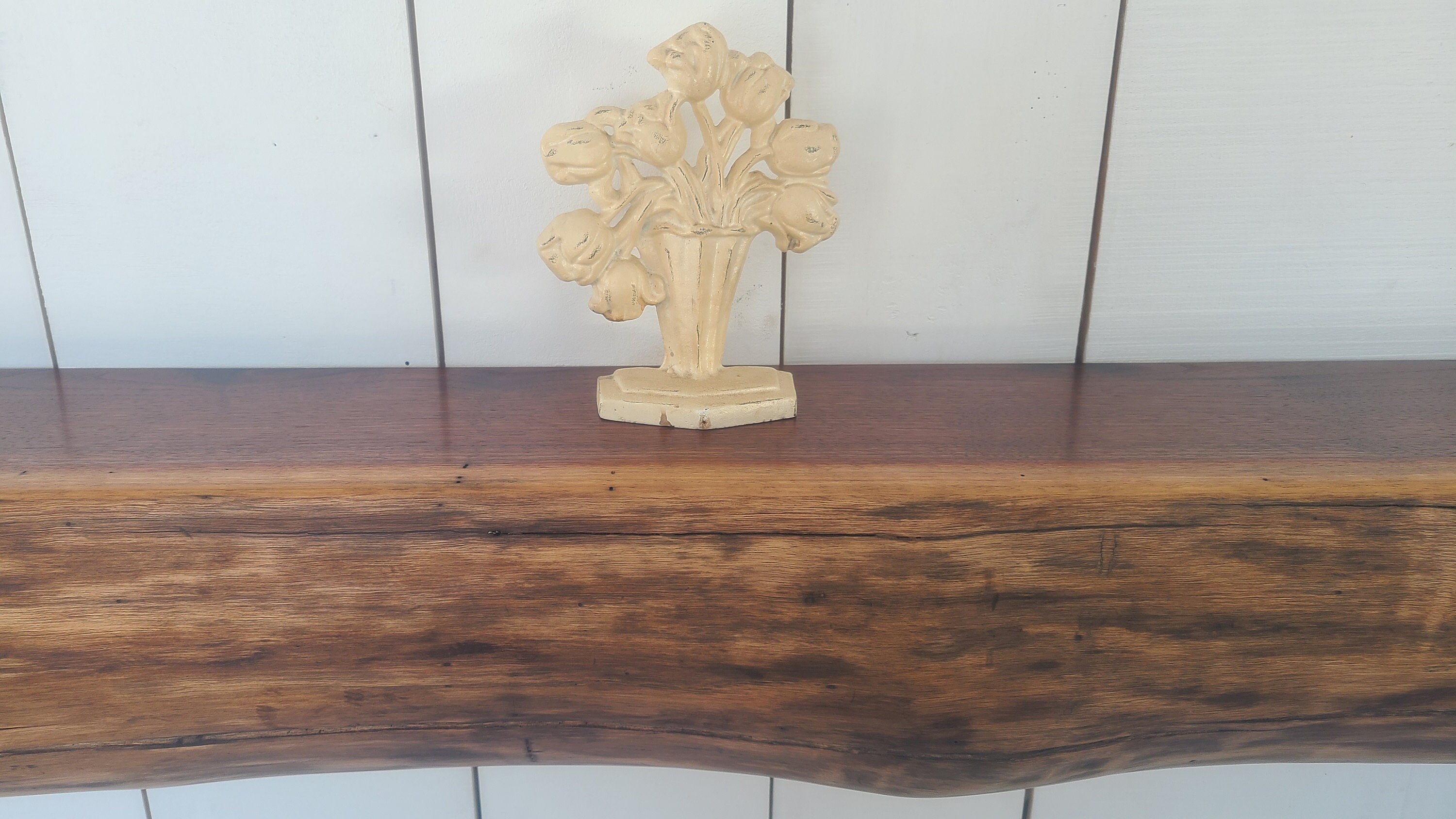 MASSIVE & Impressive Floating Solid Walnut Mantel Custom | Etsy