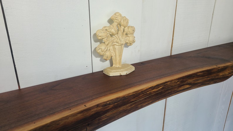 Custom Floating Solid Walnut Mantel - All Custom Made Floating Live ...