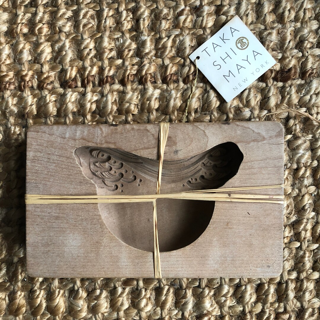 Antique Wooden Rice Cake & Moon Pie Mold From Japan's Meiji Period (18 ...