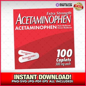 Acetaminophen Generic Label SVG-PNG-EPS, Nurse, Doctor, Medicine ...