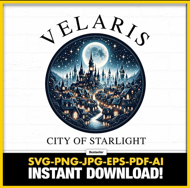 Velaris City of Starlight PNG, the Night Court, SJM Merch, City of ...