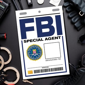 FBI Special Agent ID Badge Eps-pdf-svg, Instant Download, Cosplay ...