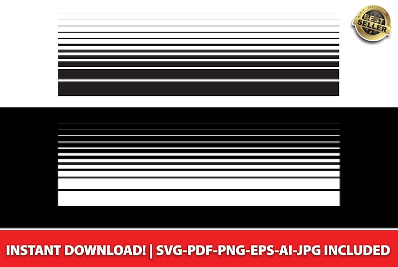 Basic Straight Lines, Basic Line Files for Cricut, Different Stroke ...