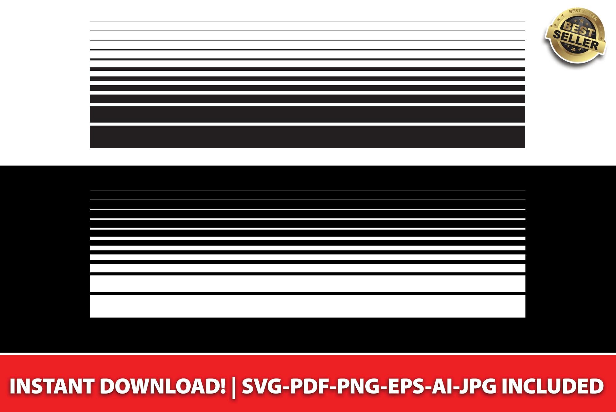 Basic Straight Lines, Basic Line Files for Cricut, Different Stroke ...