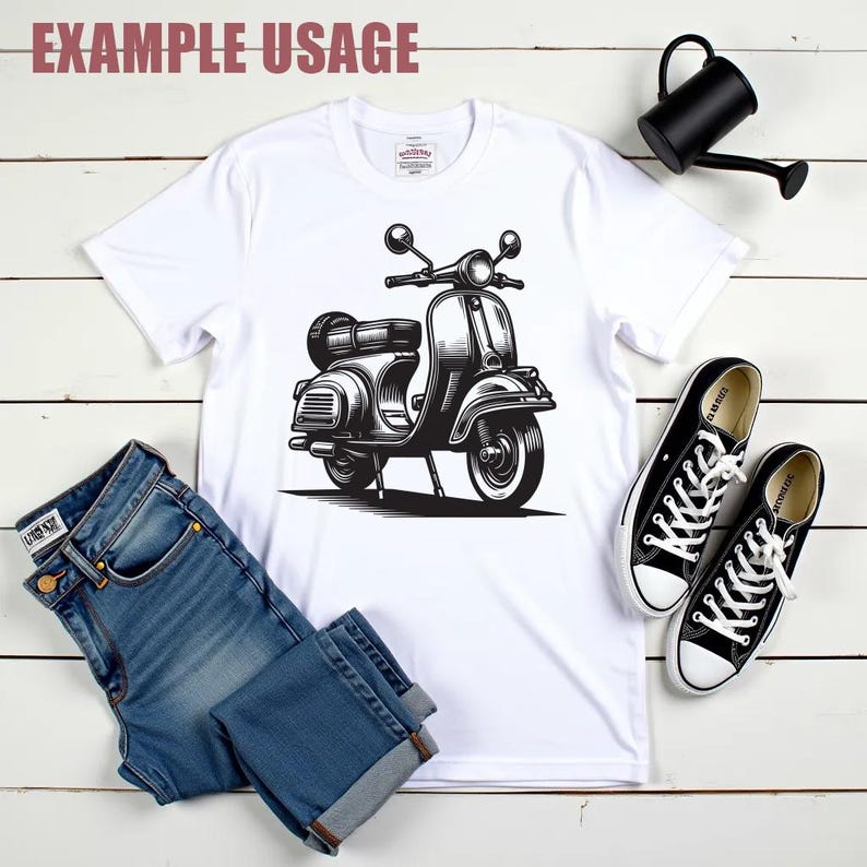 Motor Scooter SVG-PNG-EPS, Instant Download, Motorcycle, Motorbike ...