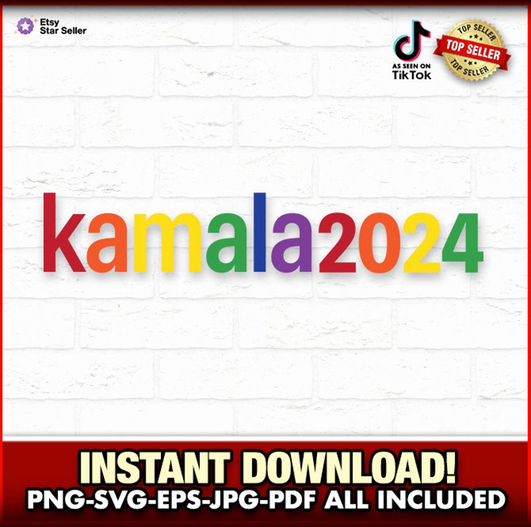 Kamala Harris Rainbow 2024 SVG-EPS-PNG, Instant Download, Donald Trump ...