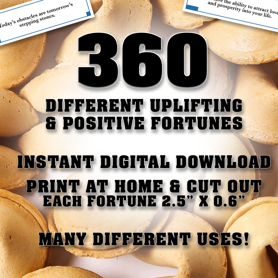 360 Spiritual Uplifting Fortune Cookie Fortunes,food,chinese Take-out ...