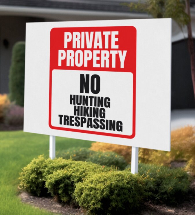 Private Property No Trespassing Sign, Downloadable SVG-EPS-PNG, Instant ...