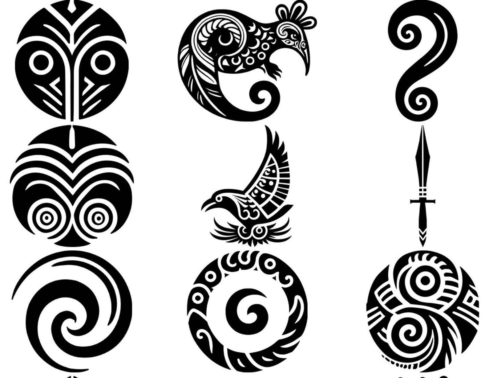 Māori 35-pack SVG Bundle, Pounamu Designs, Koru, Māori Art, Download ...