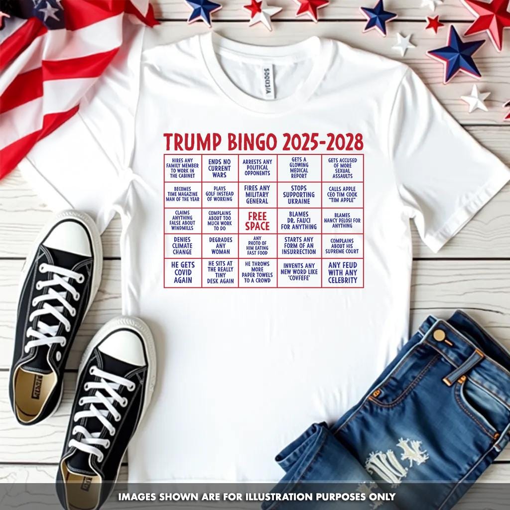 Trump Bingo Card 2025-2028 SVG-EPS-PNG, Instant Download, Joe Biden ...