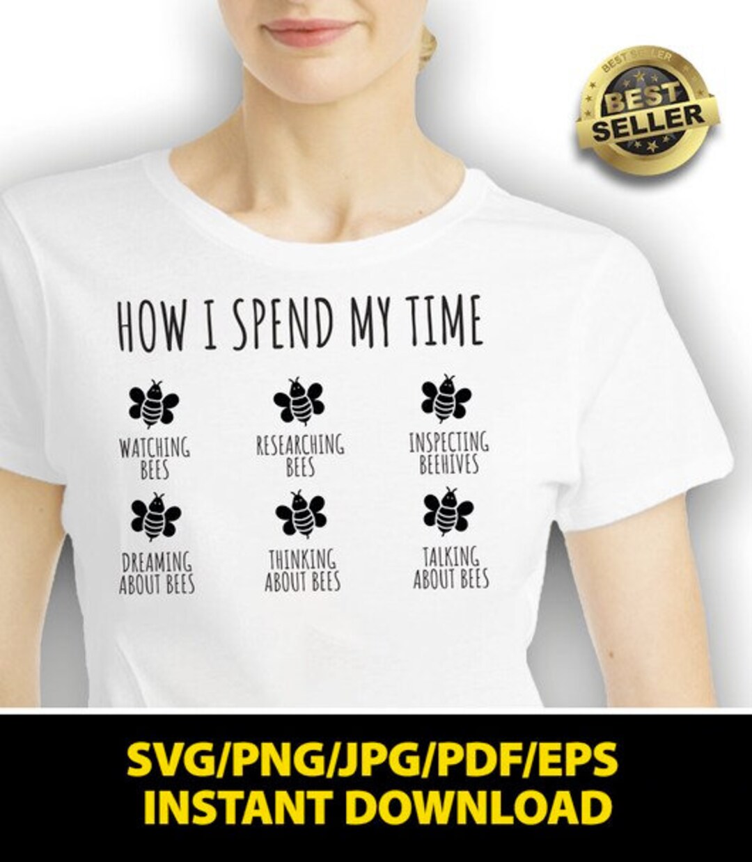 Beekeeper Humor SVG-PNG-PDF, Bee Gifts, Instant Download, Beekeeping ...