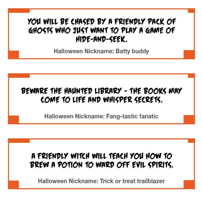Halloween Themed Fortune Cookie Fortunes, 108 Funny Trick-or-treat ...