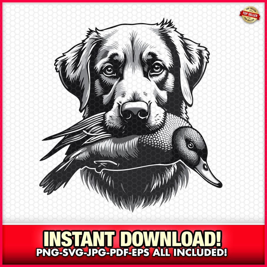 Duck Hunting Dog Premium SVG-PNG-JPG Instant Download, Hunting Dog ...