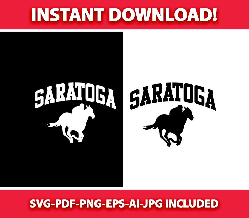 Saratoga PNG PDF SVG Saratoga Springs Download Racetrack - Etsy