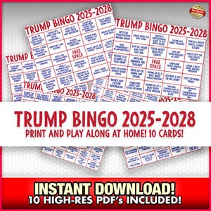 Trump State of Union Bingo Card 2025 - Etsy
