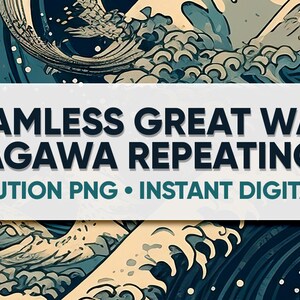 Great Wave off Kanagawa Style Seamless Repeating Pattern high ...