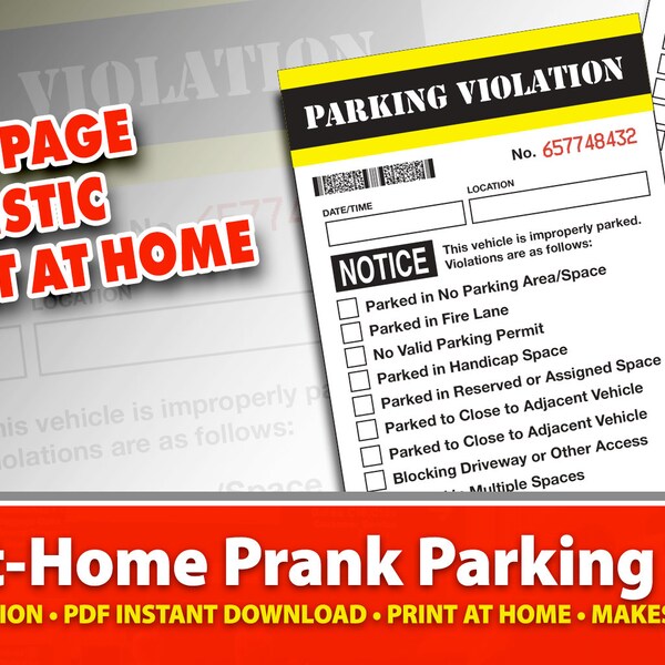 Funny Parking Ticket - Etsy