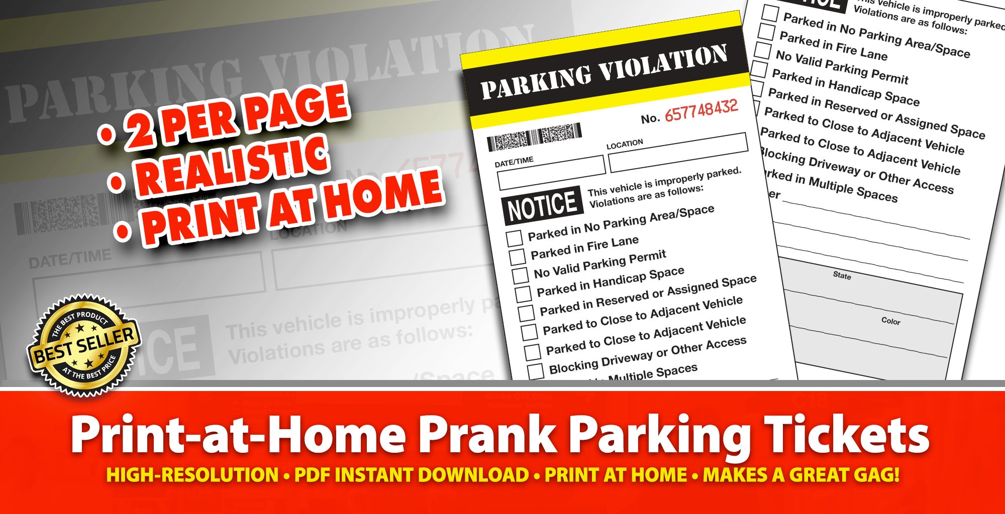 Parking Ticket Template