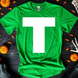 Letter T in White Halloween Party Design SVG-EPS-PNG, Family Costume ...